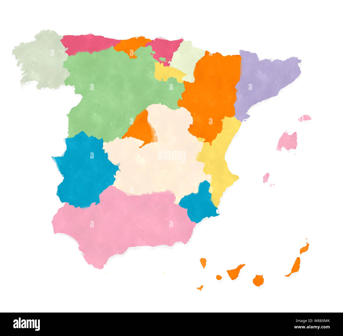 Map spanish territory on Cut Out Stock Images & Pictures - Alamy