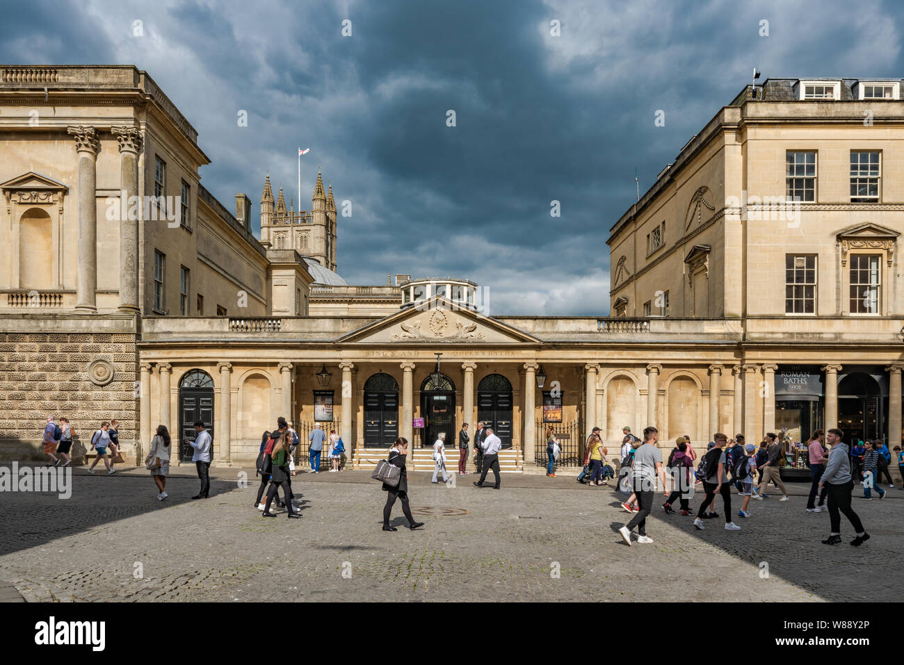 The Roman Baths building in the town center of Bath, UK Stock Photo - Alamy