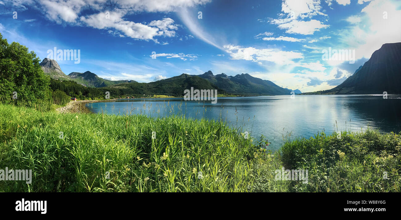 scenic landscape view of a norwegian Fjord Stock Photo - Alamy