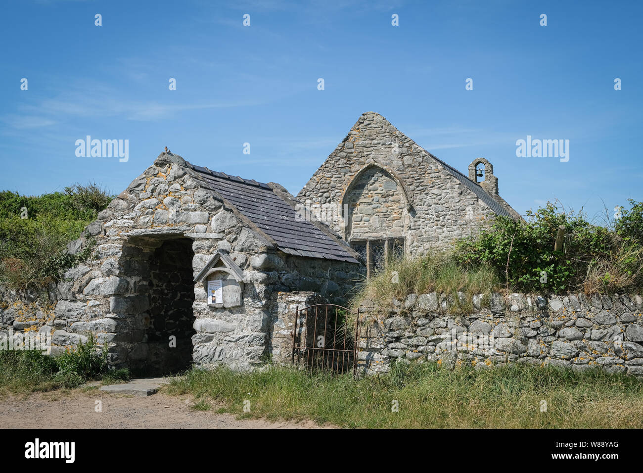 The Church of Saint Tanwg, Llandanwg, Wales, UK Stock Photo - Alamy