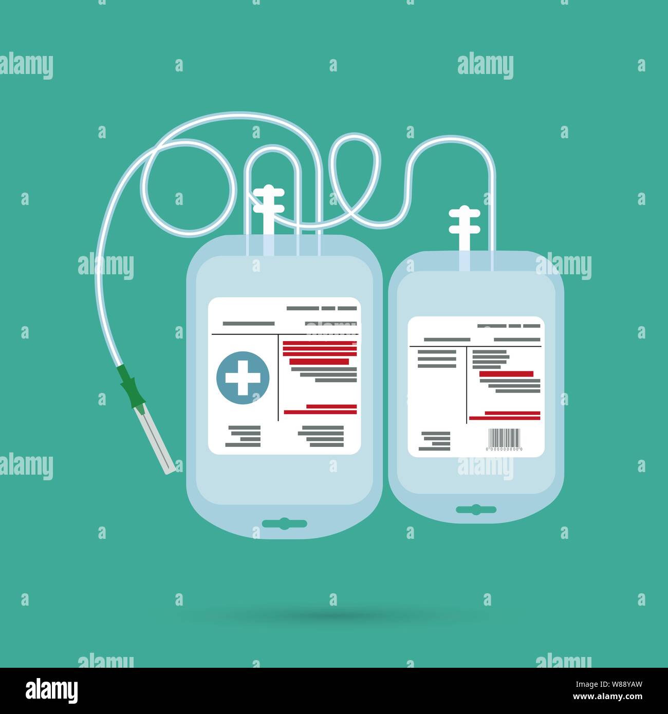 Empty plastic container for plasma and blood Stock Vector Image & Art ...