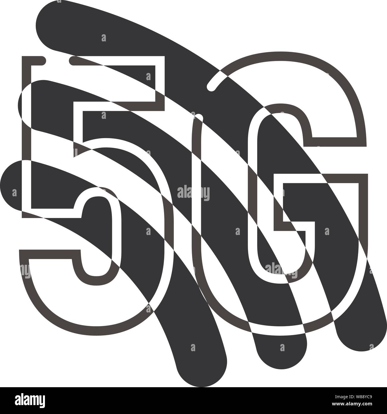 Vector tech icon wifi 5G sign. Internet 5G sign in flat minimalism ...