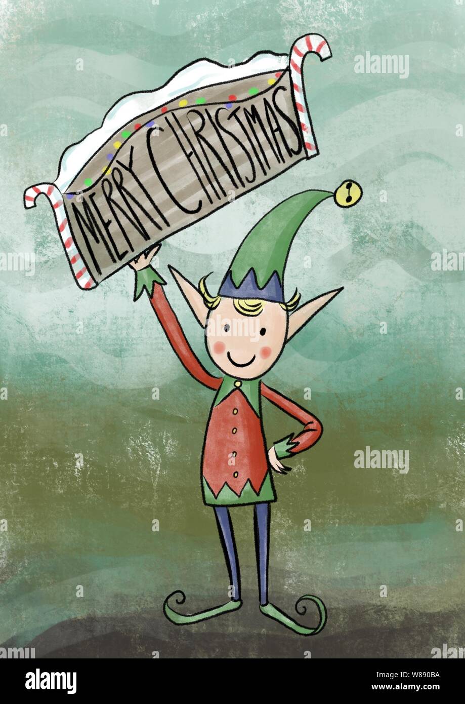 a cute little elf Stock Photo - Alamy