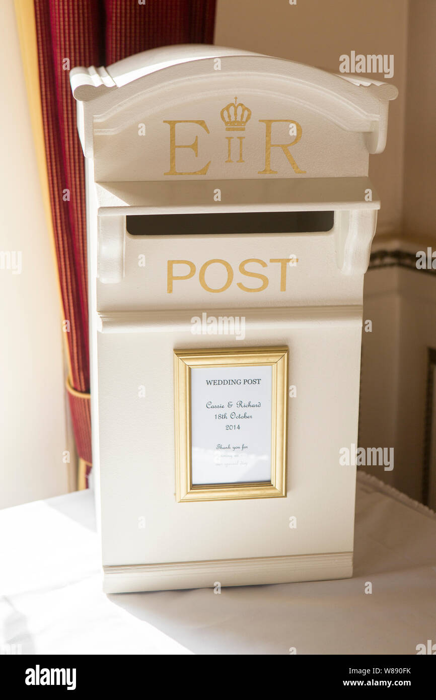 White Post Box Stock Photo - Alamy