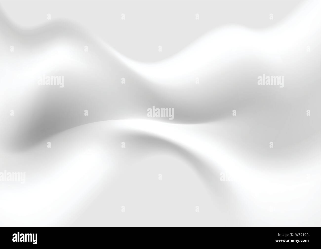 Abstract grey white flowing wavy gradient background. Vector design ...