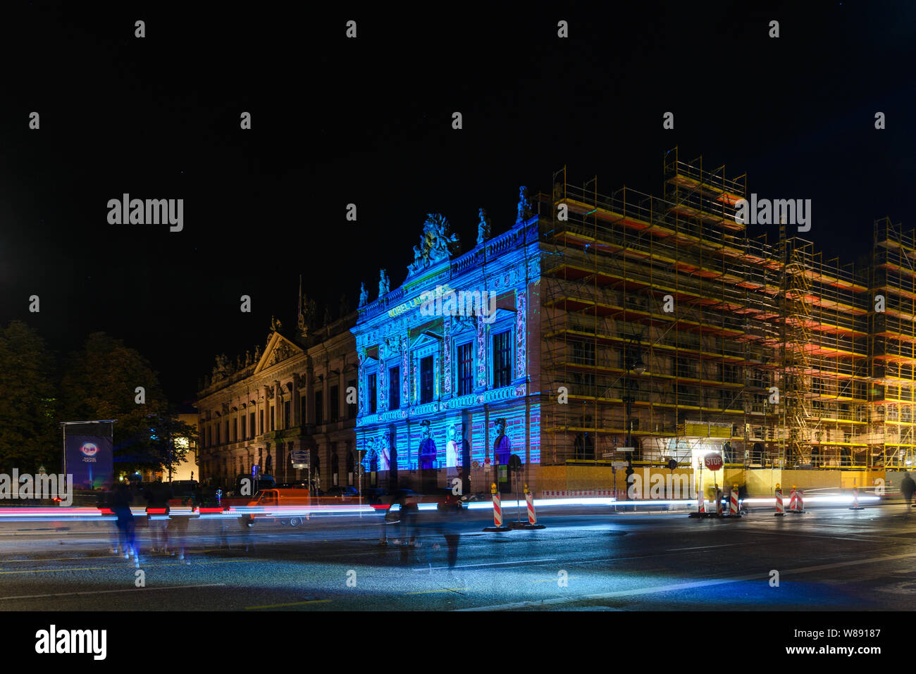 Night atmosphere of event Festival of Lights, Berlin leuchtet, the ...