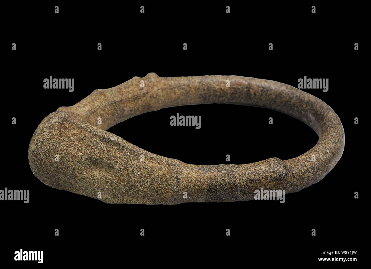 Lithic ring. Taino culture (1000-1500 AD). Stone. Caribbean. Antilles ...