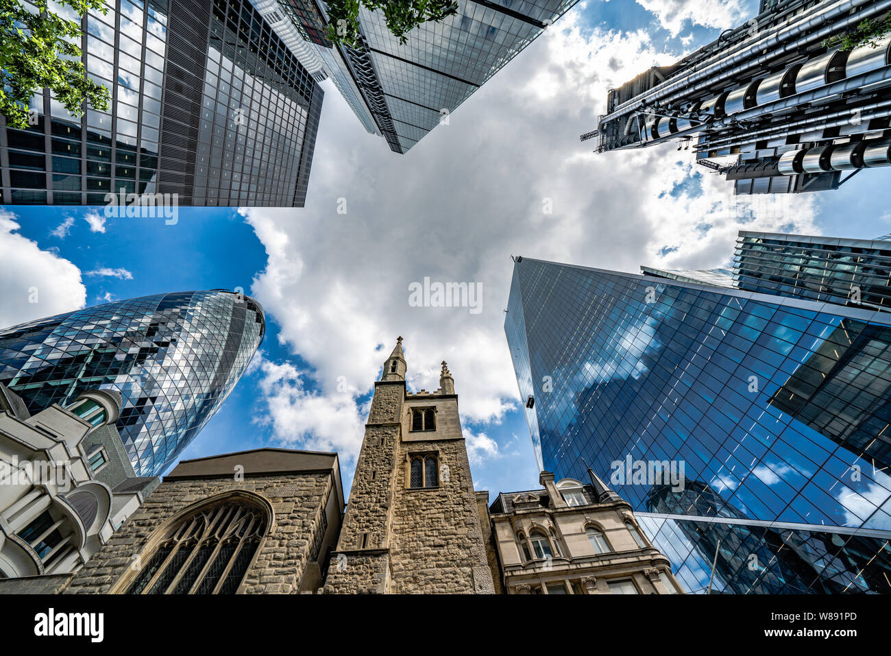 City of London Bank financial district modern skyscraper buildings ...