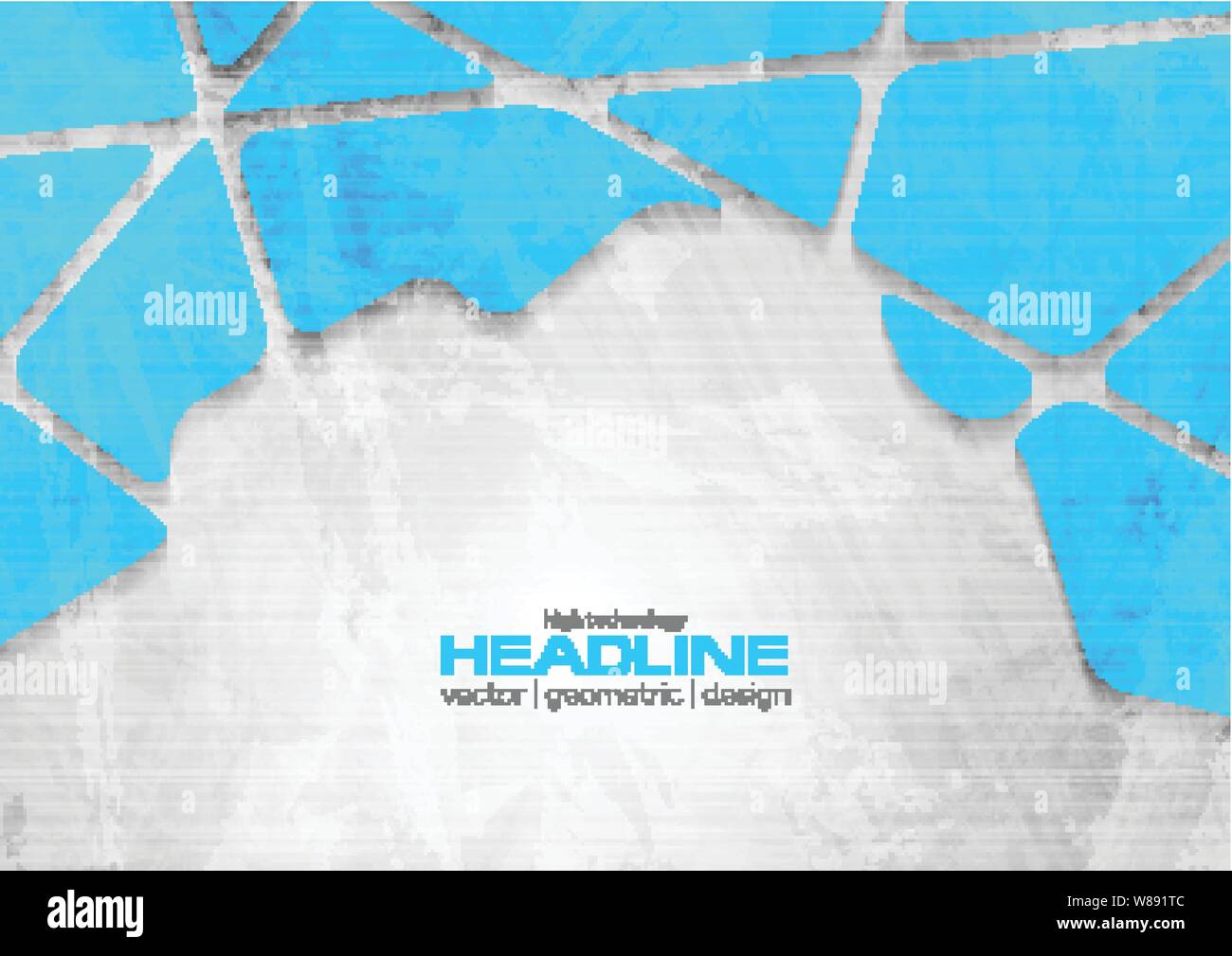 Blue and grey tech grunge corporate background. Vector design Stock ...