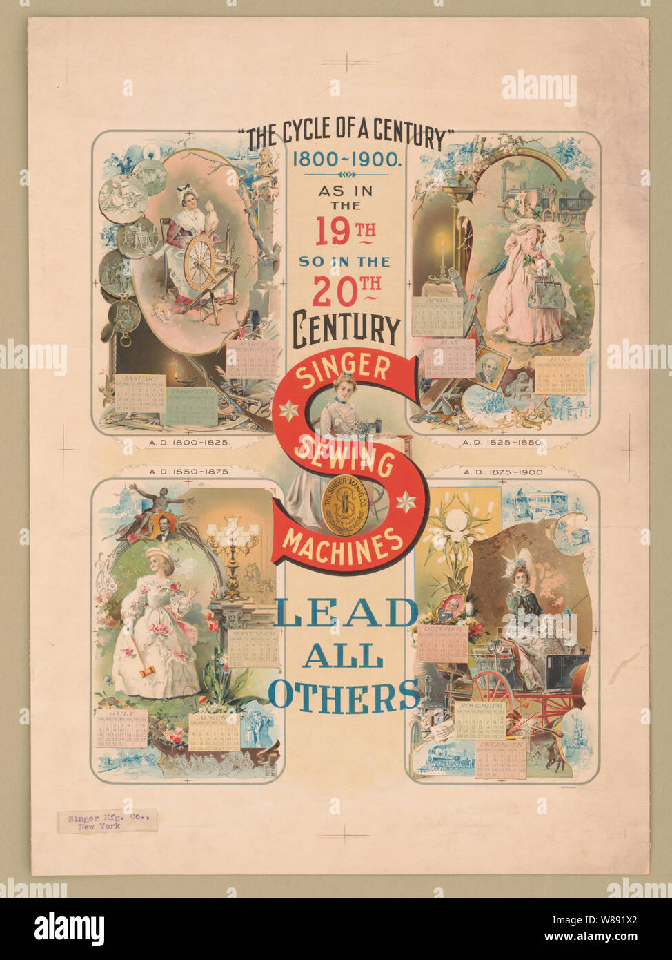 The cycle of a century 1800-1900. Singer sewing machines lead all ...