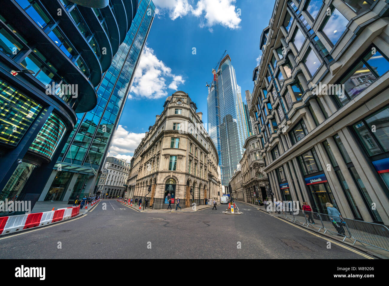 Bank financial district office buildings in the City of London Stock ...