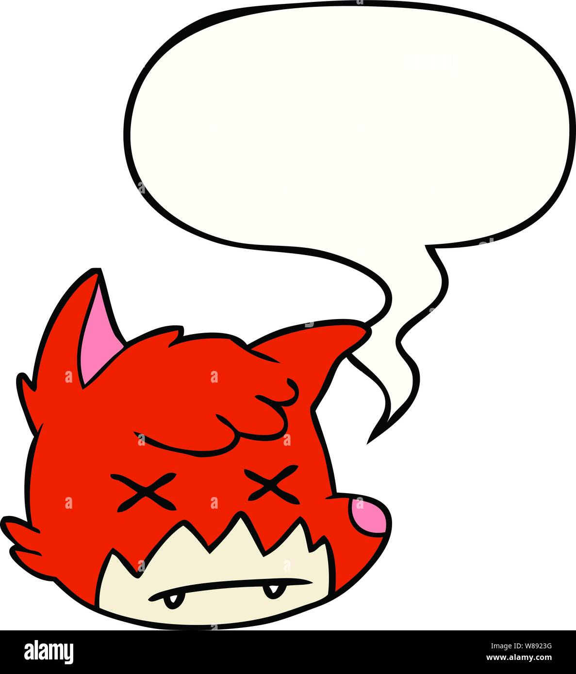 Dead fox face Stock Vector Images - Alamy