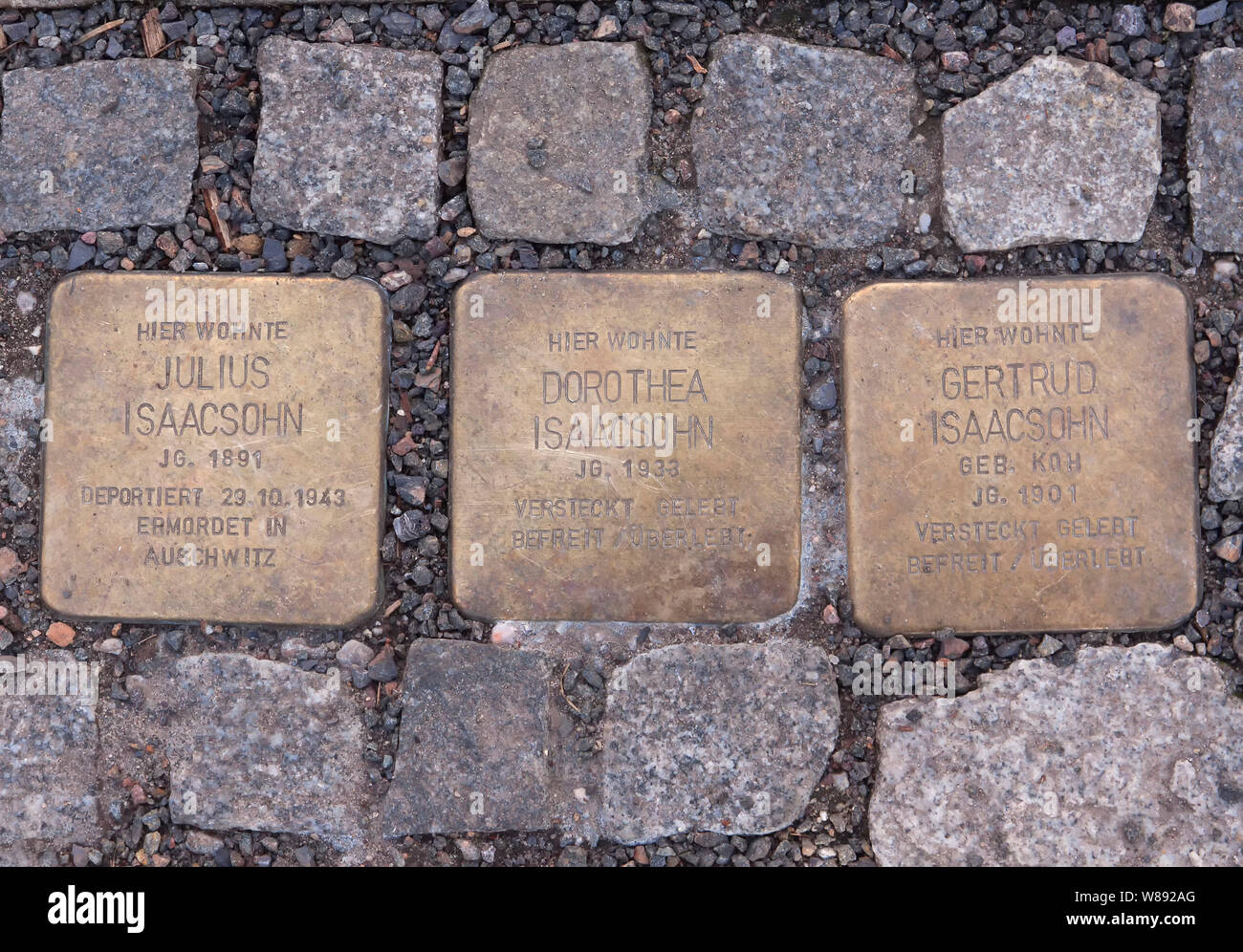 Stolpersteine stumbling blocks in pavement hi-res stock photography and ...