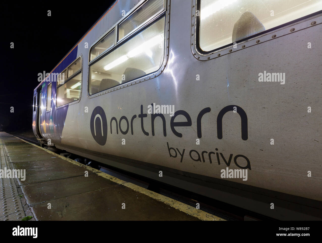 Arriva Northern Rail logo on a class 156 sprinter train Stock Photo - Alamy