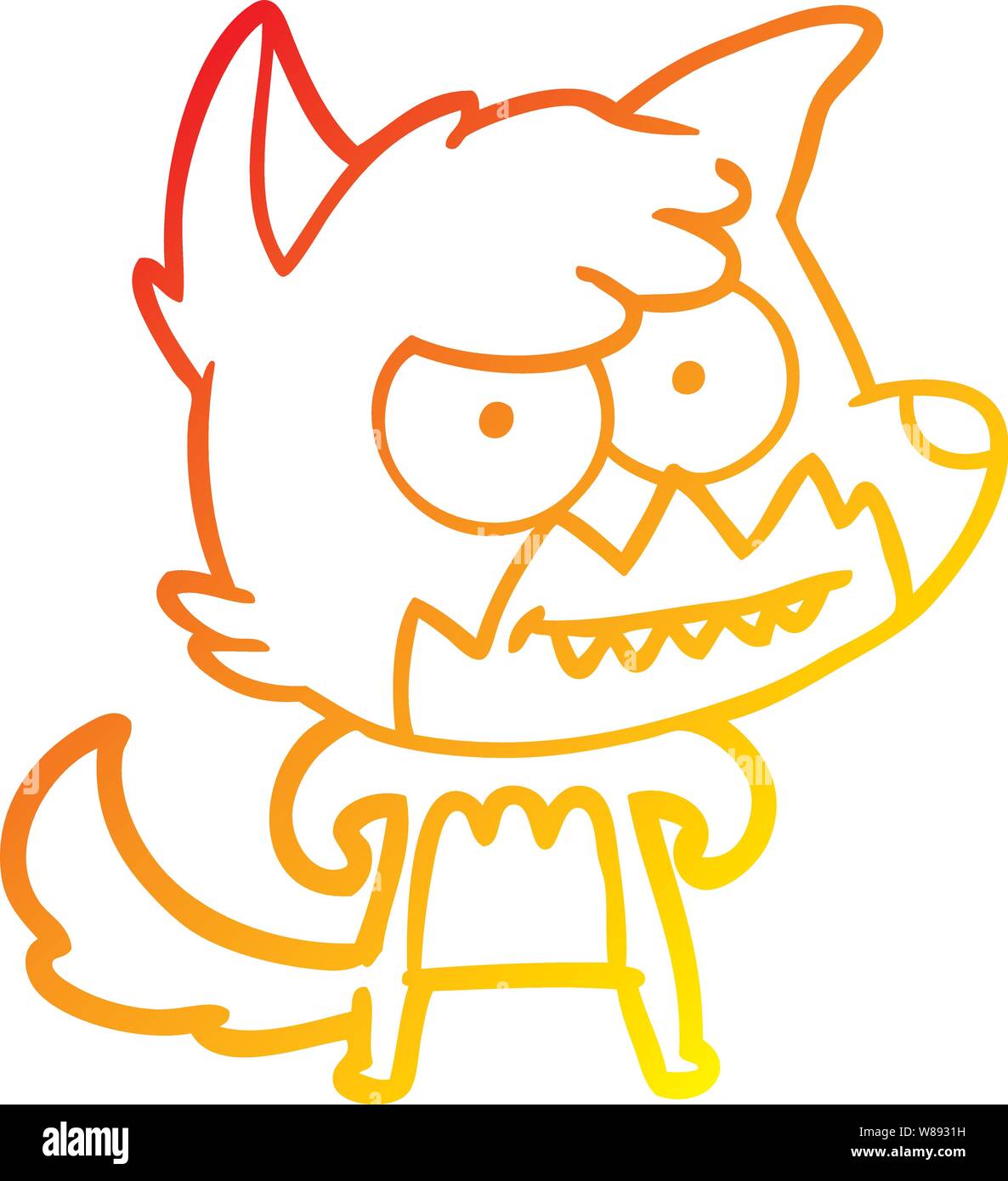 Snarling fox Stock Vector Images - Alamy