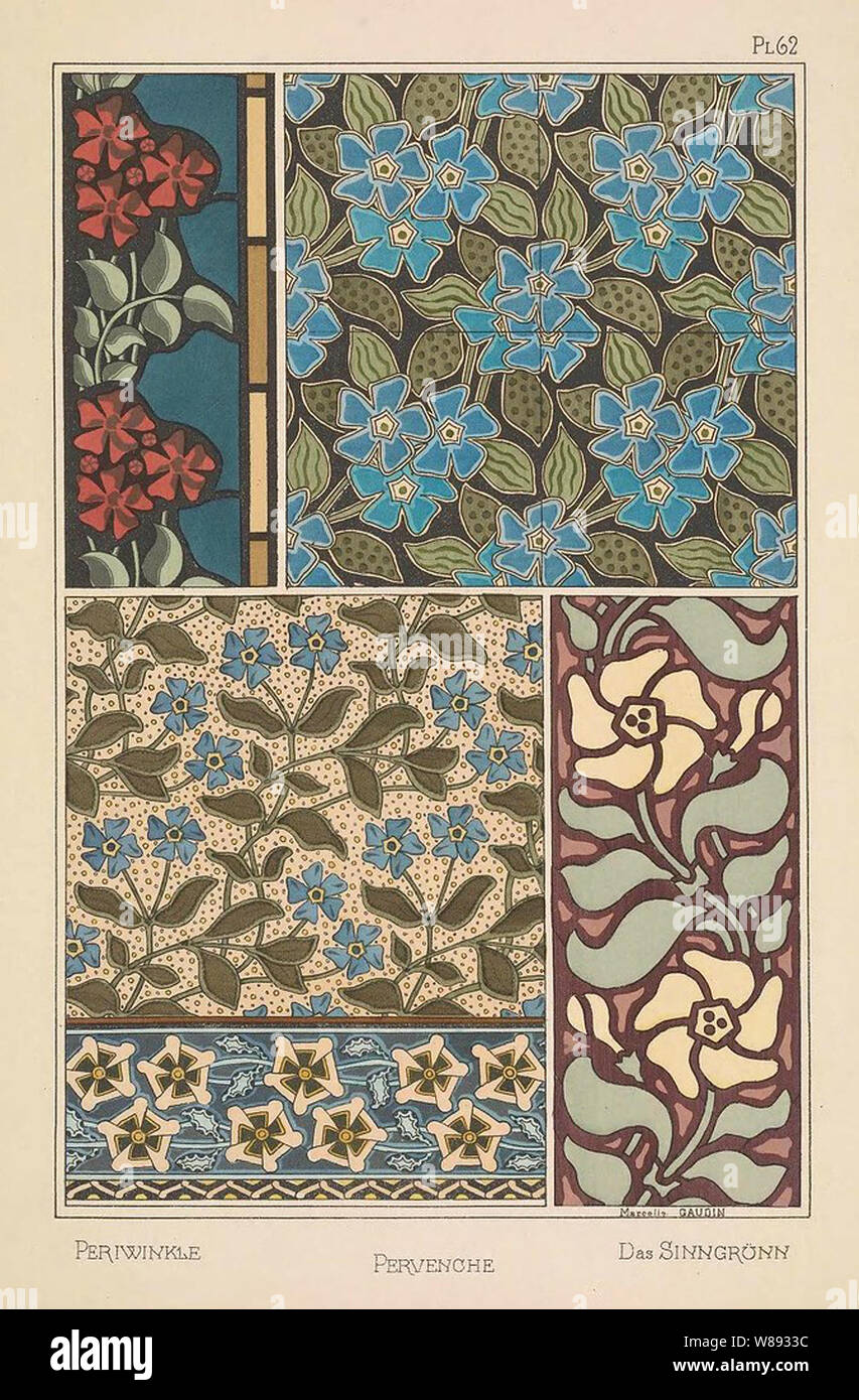 Art Nouveau style patterns sheet artwork Stock Photo - Alamy