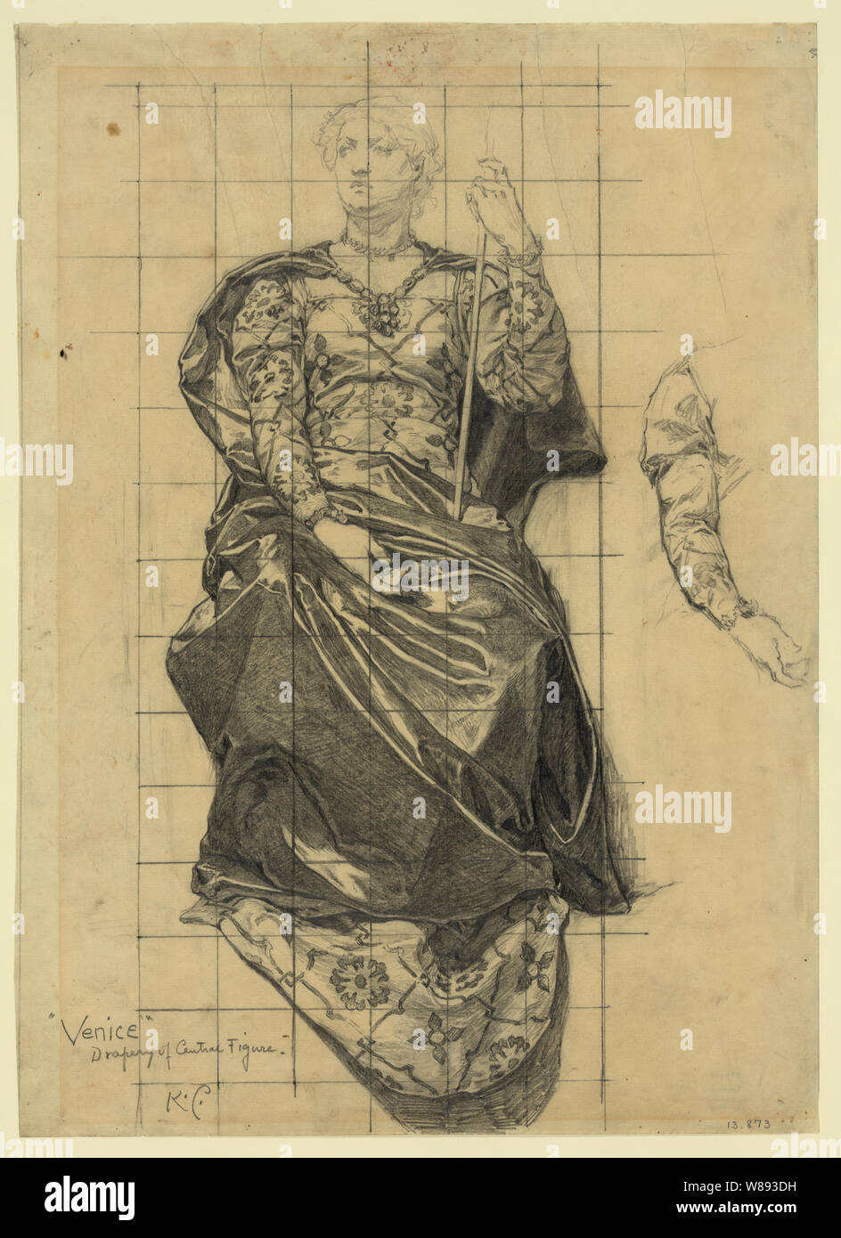 Venice - drapery of central figure Stock Photo - Alamy