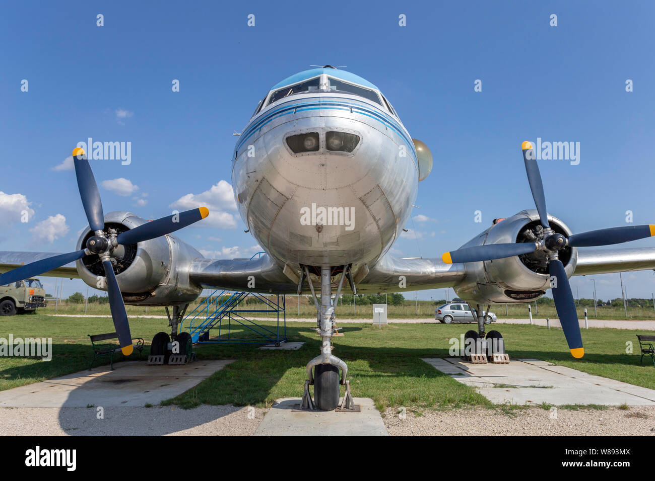 Old soviet twin-engine airplane Stock Photo - Alamy