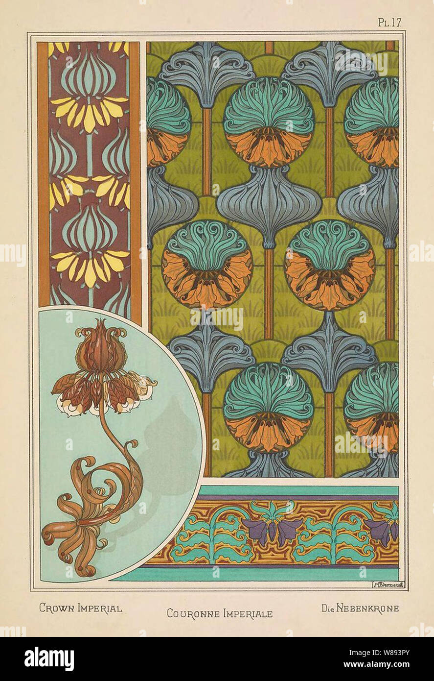 1900 textile art nouveau hi-res stock photography and images - Alamy