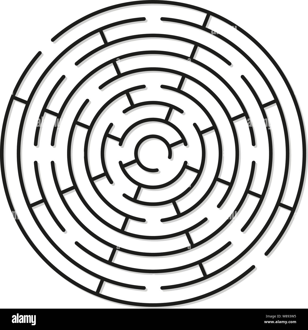 Round maze icon Stock Vector Image & Art - Alamy