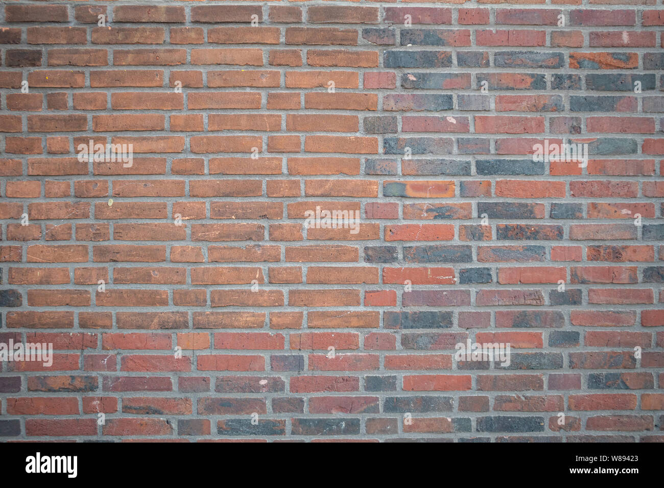 Brown red color brick wall texture, background, aged and faded ...
