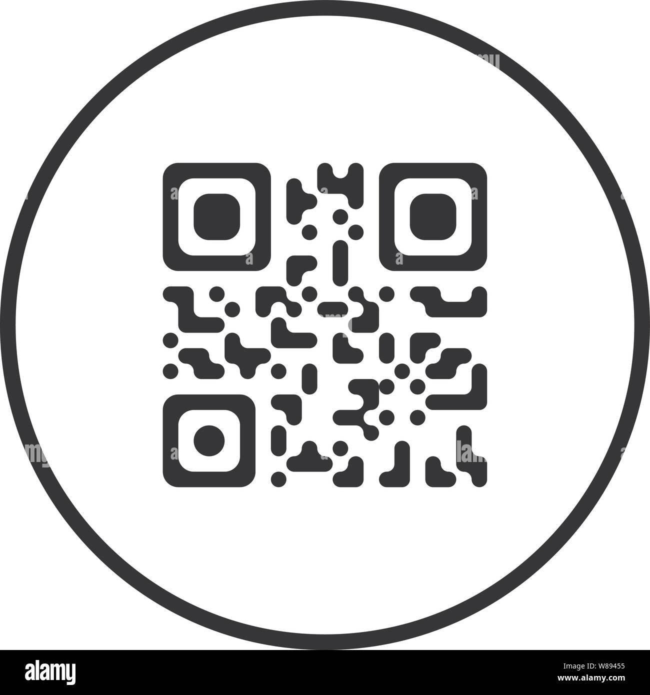 QR code icon. Stroke outline style. Vector. Isolate on white background ... QR code icon. Stroke outline style. Vector. Isolate on white background ...