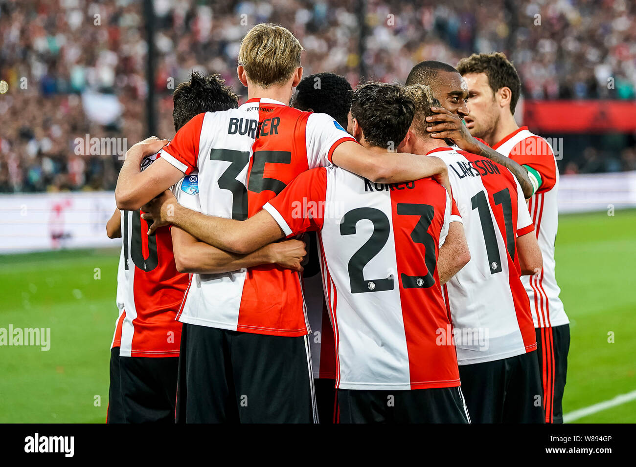 Players of feyenoord are celebrating the goal hi-res stock photography ...