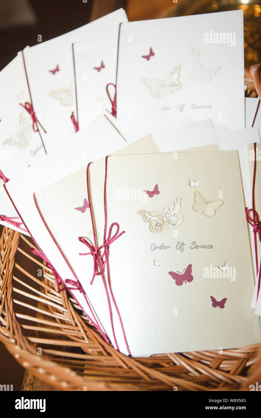 Order of Service Stock Photo - Alamy