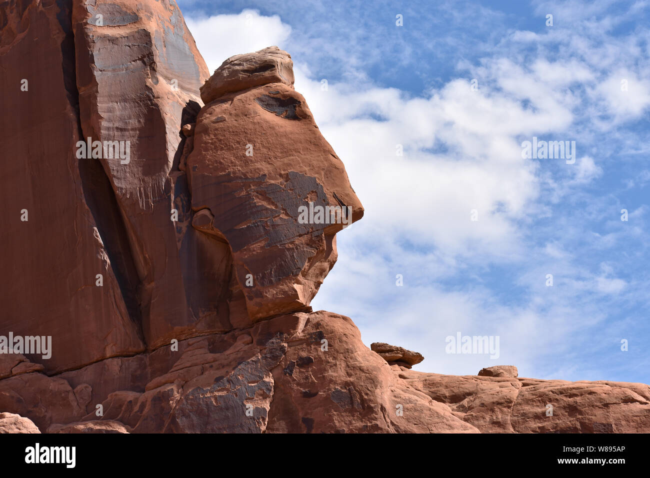 Face Profile made of Rock Stock Photo - Alamy