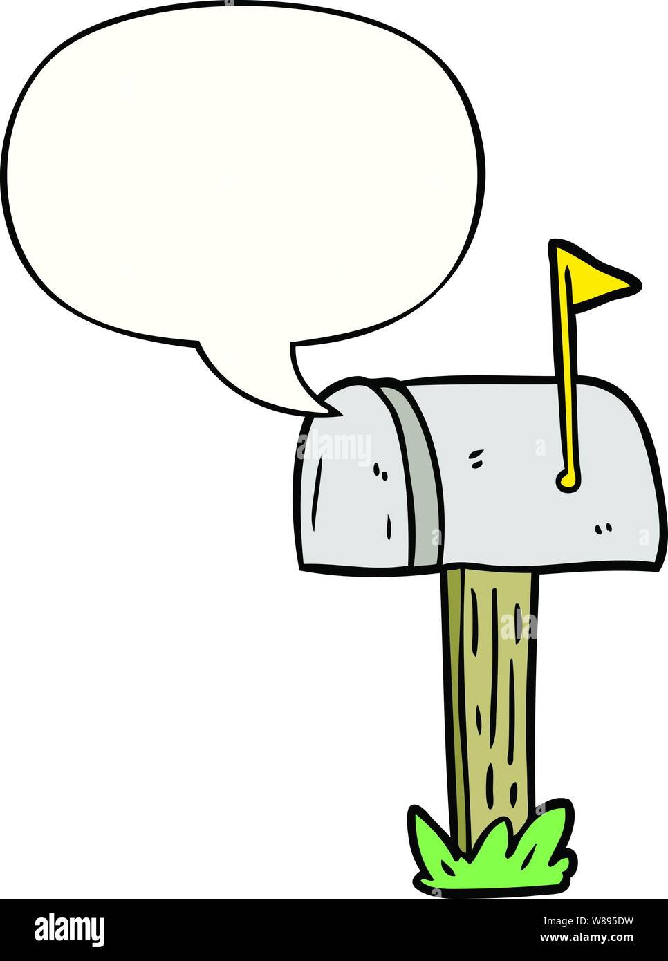 cartoon mailbox with speech bubble Stock Vector Image & Art - Alamy