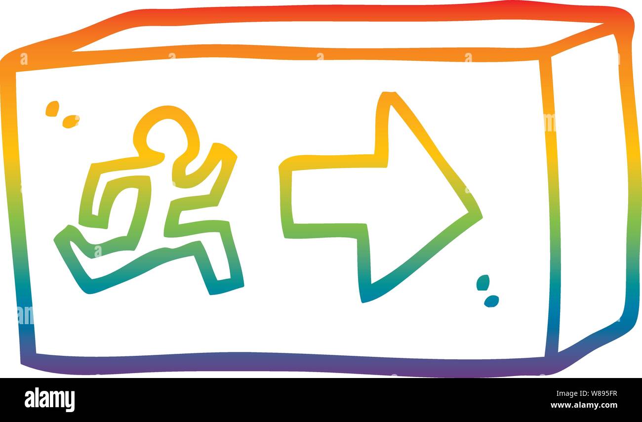 Emergency exit drawing Stock Vector Images - Alamy