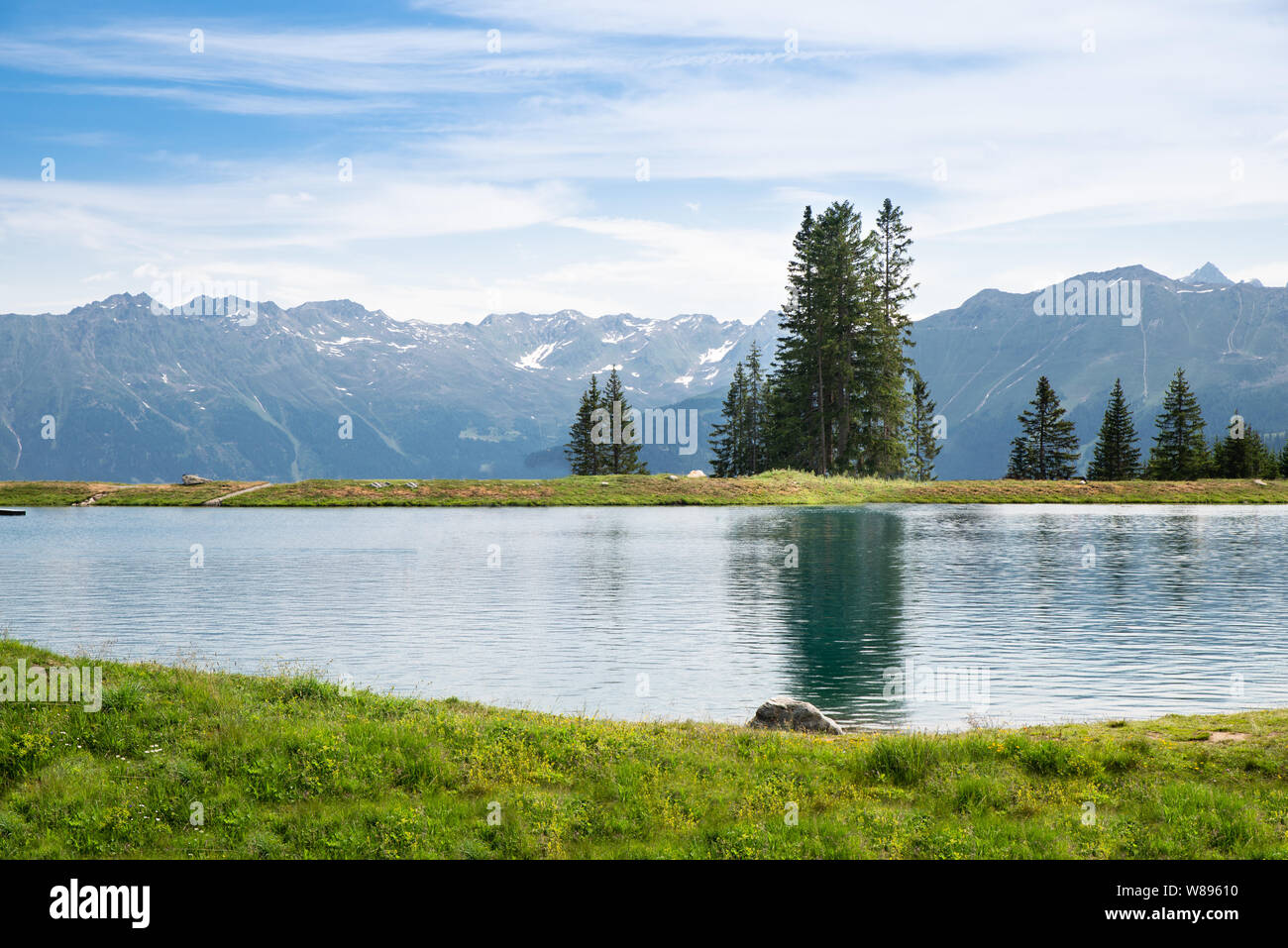 Scenic View Of Lake In Mountains. Austria, Alps Stock Photo - Alamy