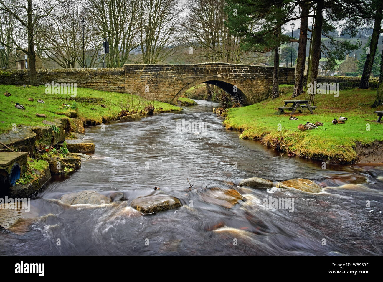 Flowing water between stepping stones hi-res stock photography and ...