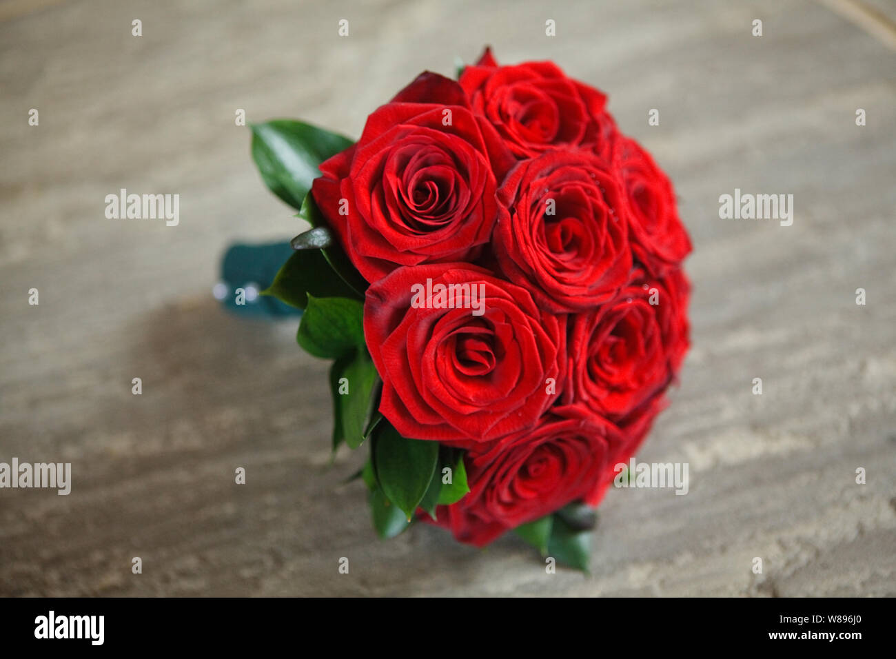 Red Rose Wedding Bouquet Stock Photo - Alamy