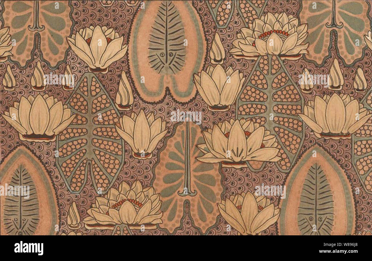 Art Nouveau style patterns sheet artwork Stock Photo - Alamy