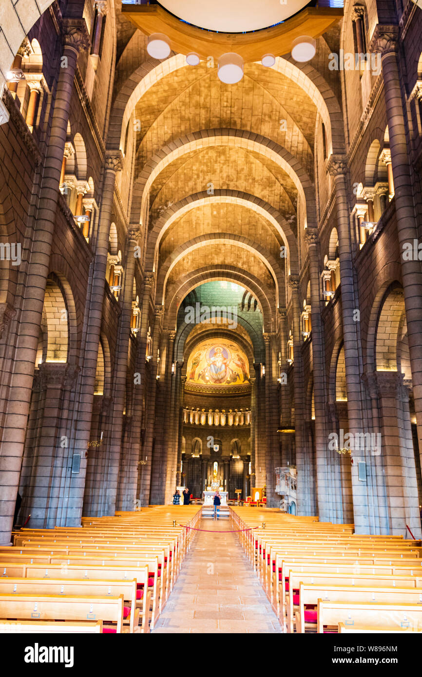 Monte Carlo, Monaco – 2019. Saint Nicholas Cathedral interior in Monte ...