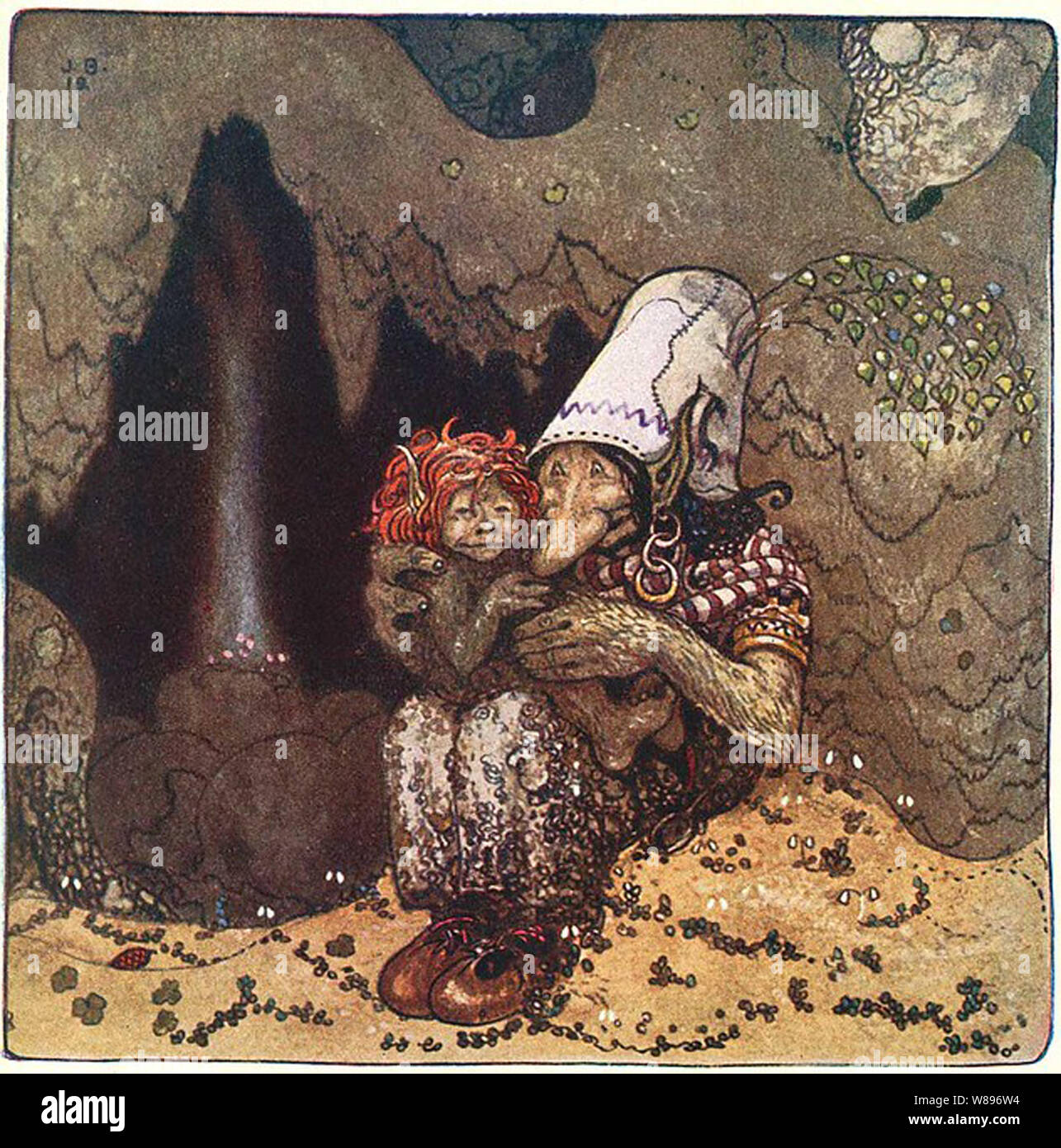 John Bauer vintage illustration art Stock Photo - Alamy