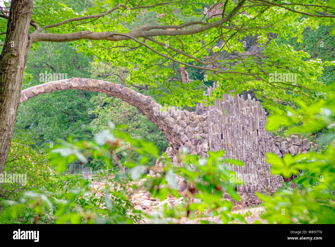 Rakotz Bridge, Azalea and Rhododendron Park in Kromlau Stock Photo - Alamy