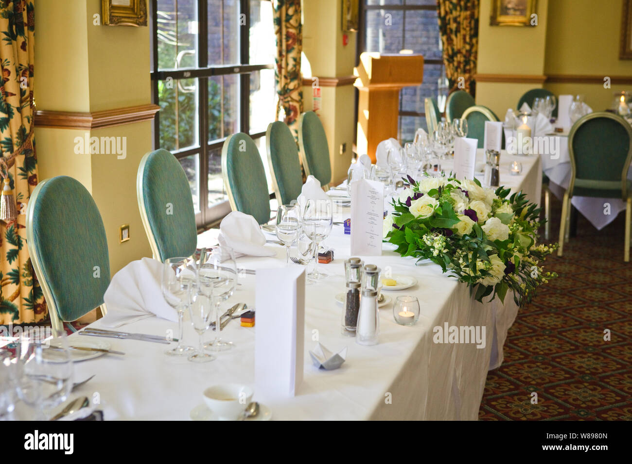 Top Table Wedding Reception Stock Photo - Alamy