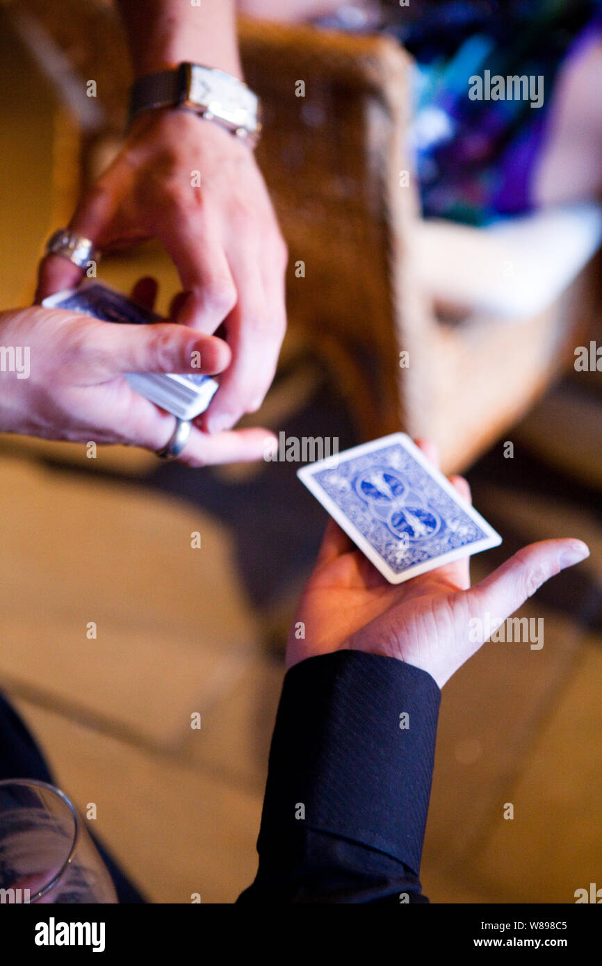 Magician cards pick card hi-res stock photography and images - Alamy