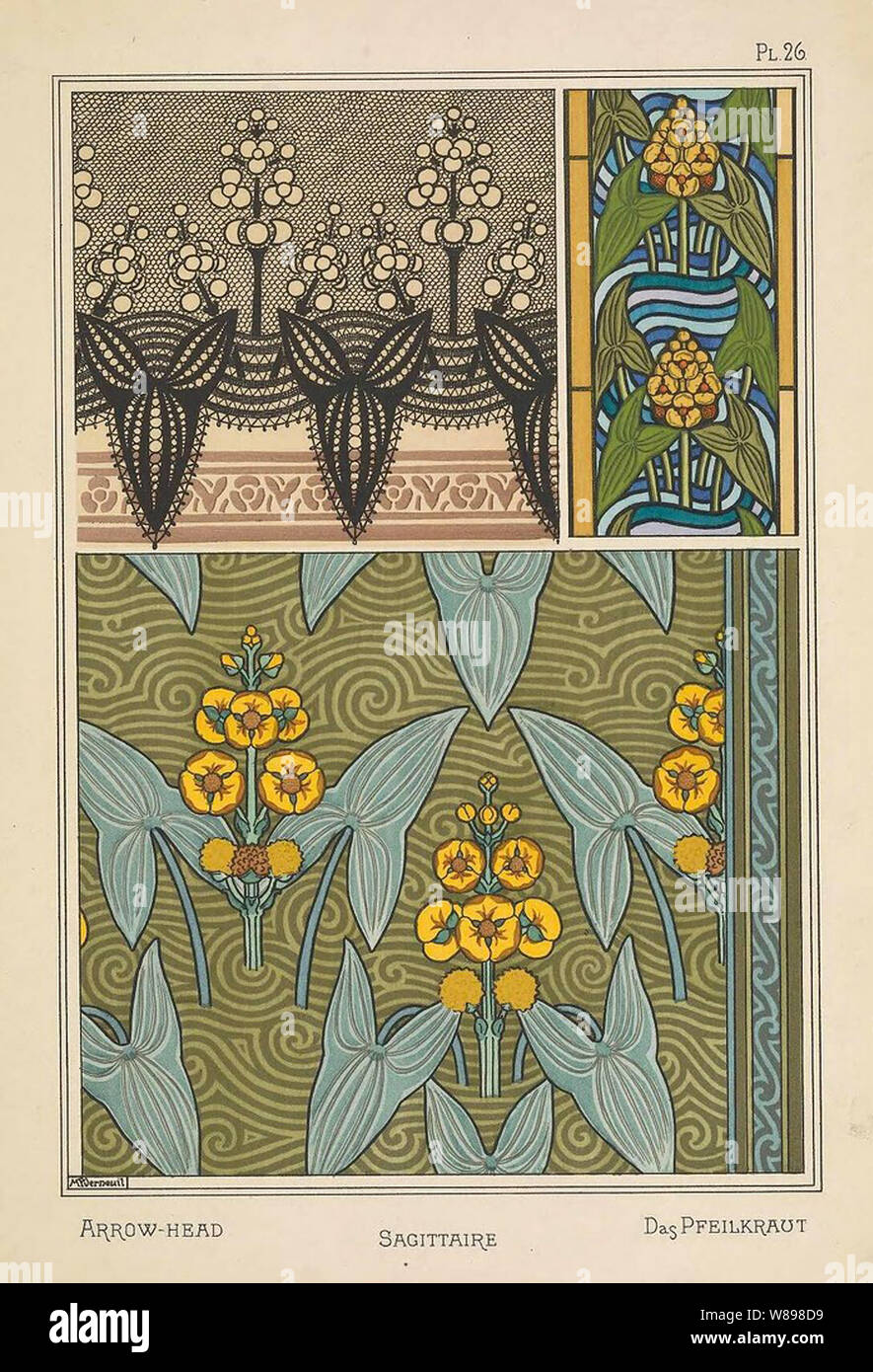 1900 textile art nouveau hi-res stock photography and images - Alamy