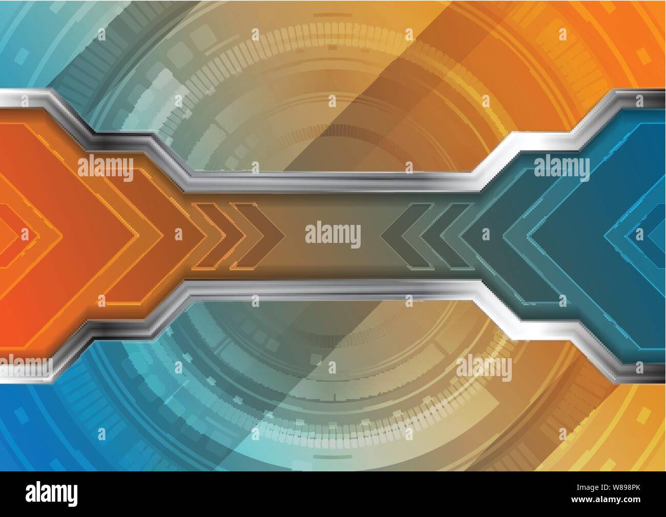 Futuristic tech gear arrows design Stock Vector Images - Alamy