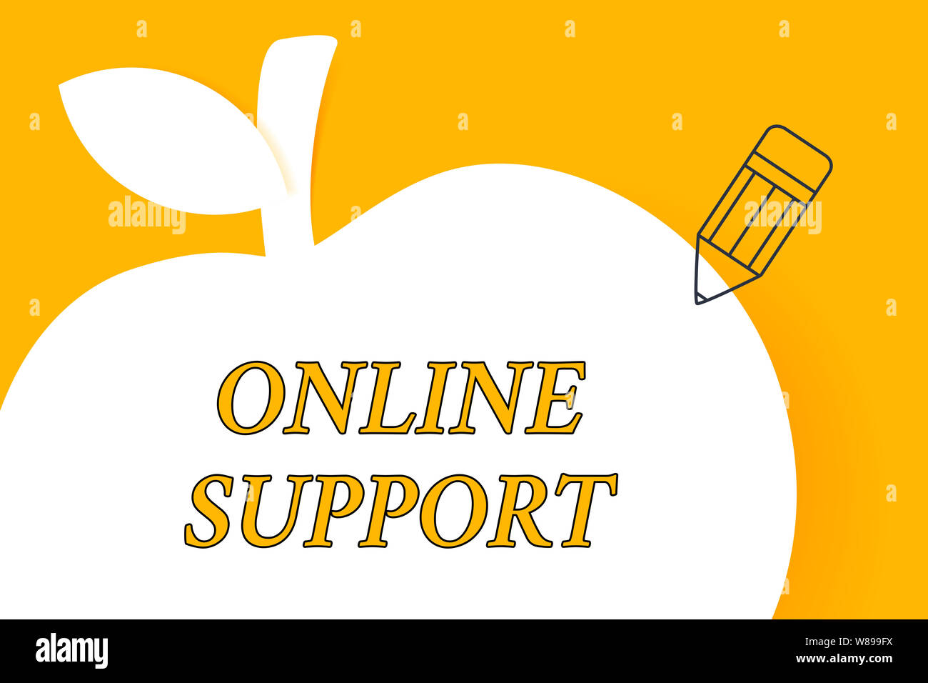 Writing note showing Online Support. Business concept for Assist ...