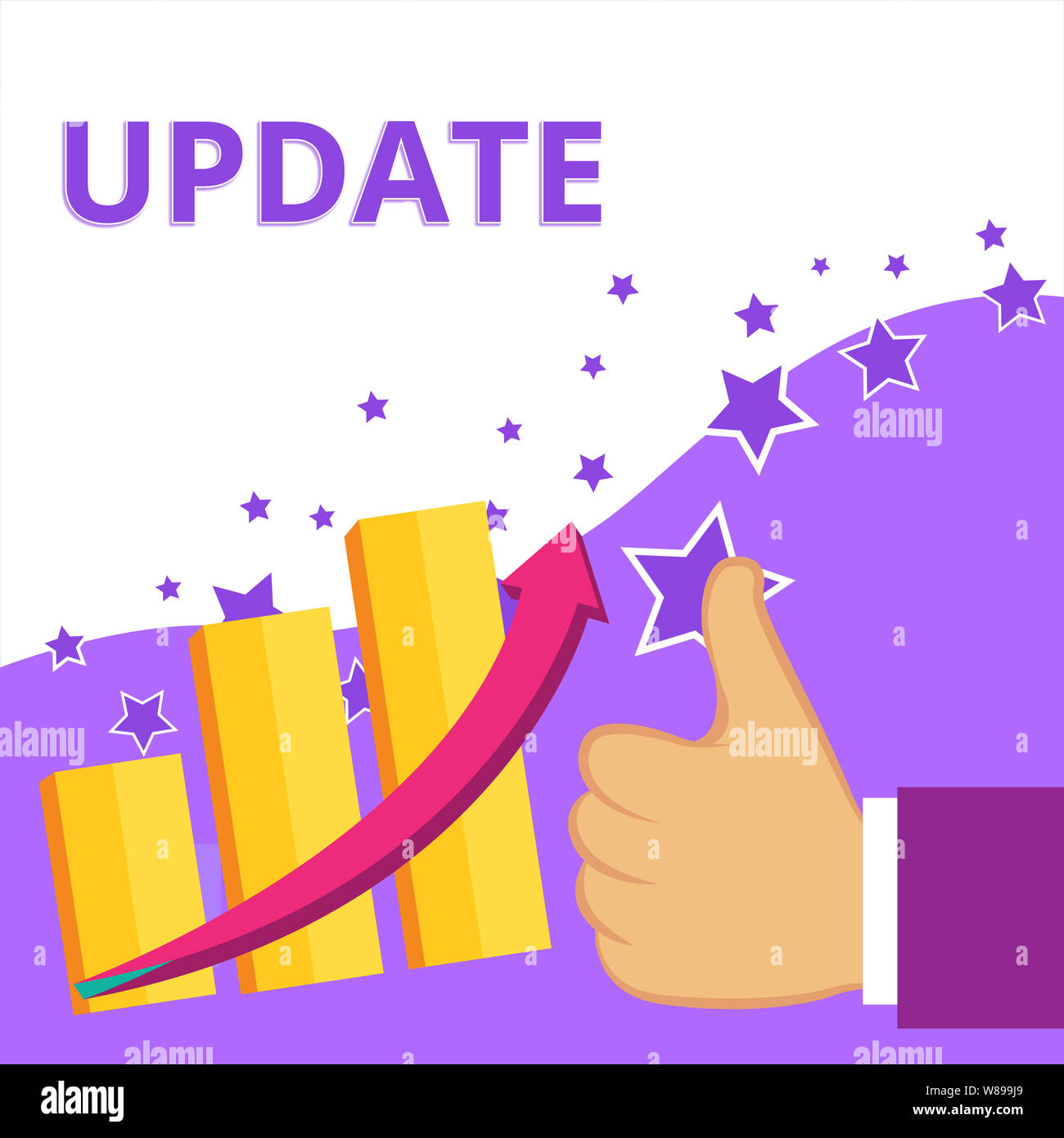 Text sign showing UPDATE. Business photo text make something more ...