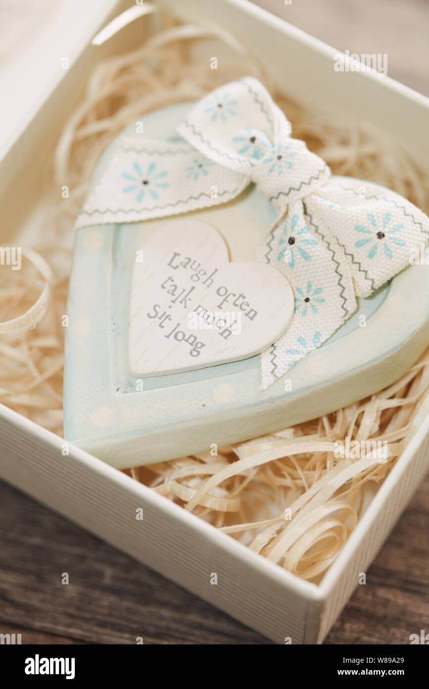 Ceramic Heart Gift Stock Photo - Alamy