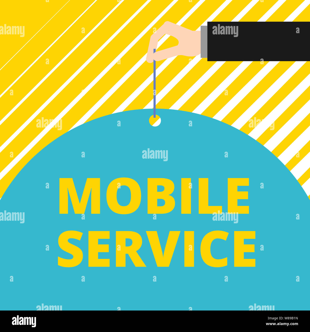 Text Sign Showing Mobile Service Business Photo Showcasing Radio