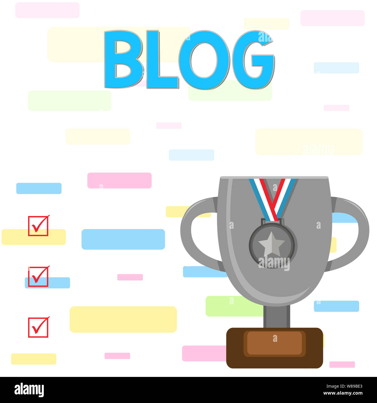 Writing note showing Blogquestion. Business concept for regularly updated website web page run ...