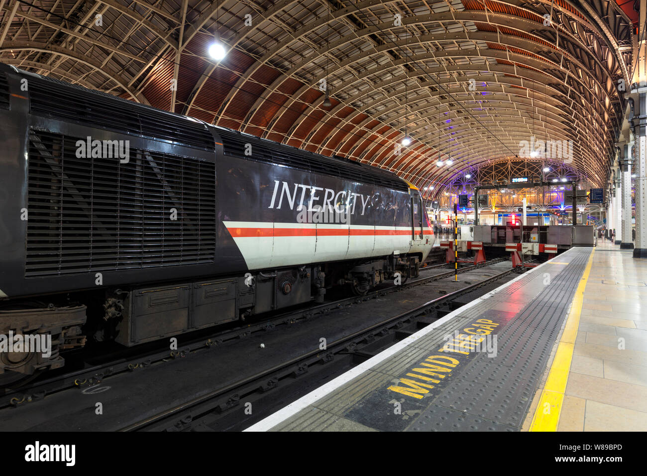 Intercity Swallow livery First Great Western class 43 high speed train power car at London ...