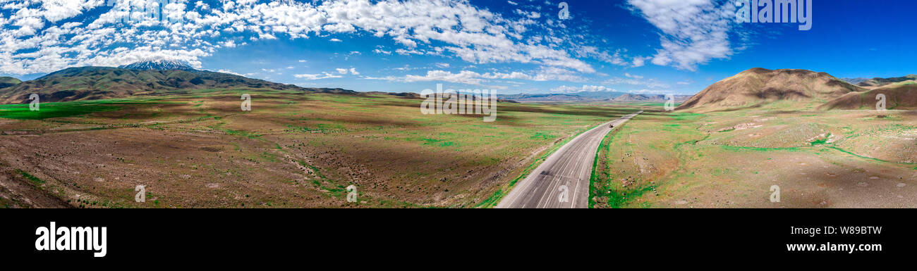 Aerial view of Mount Ararat, Agri Dagi. The highest mountain in Turkey ...