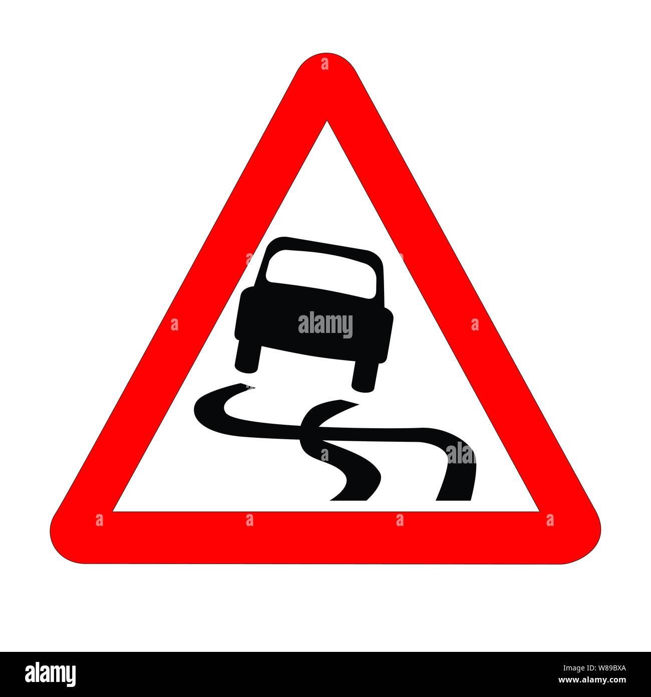 Skid marks on a road Stock Vector Images - Alamy